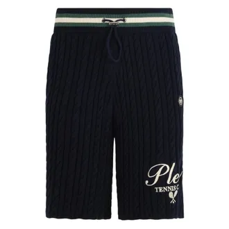 Philipp Plein Gestrickte Shorts mit Kordelzug Plein Tennis - - Shorts - Herren - Blau - 4XL