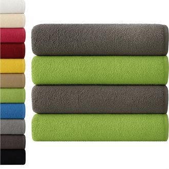 NatureMark NM-HT0725 4-er Spar-Pack Frottier Duschtücher, 70 x 140 cm, 100% Baumwolle, Anthrazit/Apfel