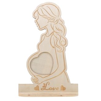 BESPORTBLE MAGICLULU Holz Sonografie Bilderrahmen Handgefertigter Fotorahmen f&uuml;r Babykarten Desktop Dekoration Leichtes Holz Praktischer Erinnerungsrahmen f&uuml;r Ba