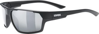 Uvex sportstyle 233 P - Outdoorbrille für Damen und Herren - 100% UVA-, B, C Schutz - Polarisationsfilter schützt vor Blendung - black matt/silver - one si