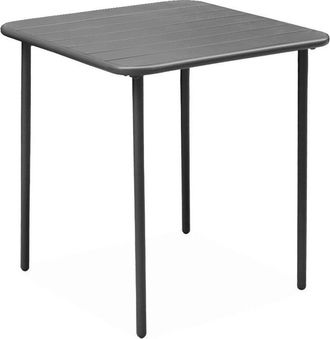 Sweeek Gartentisch aus Stahl 2 Pl&auml;tze