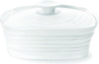 Portmeirion Home & Gifts Butterdose (Wei&szlig;)