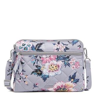 Vera Bradley Performance Twill Triple Compartment Crossbody Purse, Sac à bandoulière Femme, Bouquet Parisien, Taille Unique