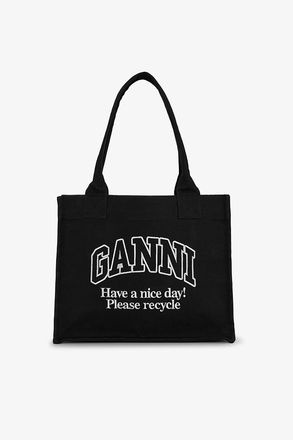 Ganni Gro&szlig;e Tote Bag in Schwarz gemischt