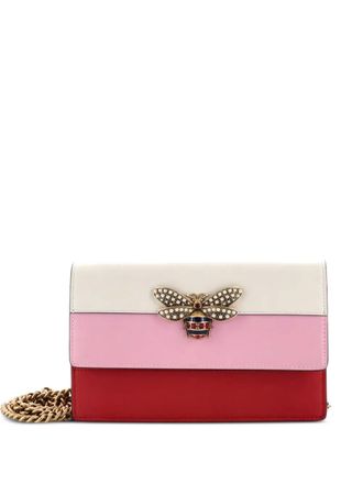 Gucci Queen Margaret Chain Wallet Leather Mini crossbody bag - Tons neutres