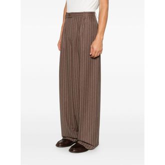 GCDS Pinstripe-pattern Pleated Trousers
