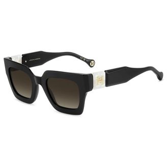 Carolina Herrera Schwarze Marmorsonnenbrille mit brauner Schattierung - - Accessories - Damen - Schwarzk - 49 MM