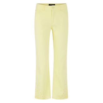 Marc Cain Femme, Pantalons, Jaune, Taille: 42 FR Forli Jeans with Studs