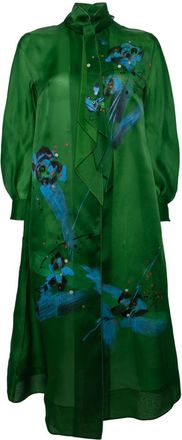 Shiatzy Chen Libre Collection Kleid mit Stickerei - Grün