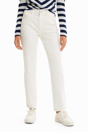 Desigual Womens Denim_OCTUBRE 1000 Casual Pants, White, 40