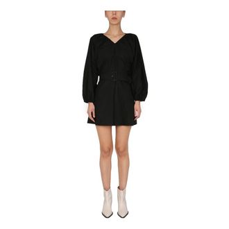 Patou Mini Volume Dress - - Dresses - Damen - Schwarzk - L