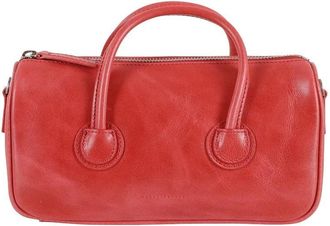 Marge Sherwood Hobo Bags - Rectangular Leather Zipper Bag - Gr. unisize - in Rot - f&uuml;r Damen