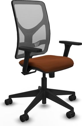 Piqueras y Crespo Verwaltungsstuhl mit 3D-Armlehnen, h&ouml;henverstellbare Lendenwirbelst&uuml;tze, ausgestattet mit 3 Positionen und Schneideschaum, mit Rollen 65 mm, Nylon, Gr