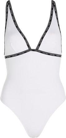 Calvin Klein Damen Badeanzug Modern, Weiß (PVH Classic White), S