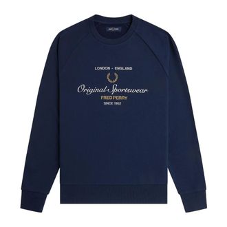 Fred Perry Original Sportswear Sweatshirt - - Sweatshirts & Hoodies - Herren - Blau - XL