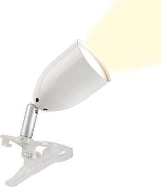 Brilliant Lampe Leo LED Klemmleuchte wei&szlig; | 1x LED-PAR51, GU10, 3W LED-Reflektorlampe inklusive, (300lm, 2700K) | Mit Schnurzwischenschalter [Energieklasse F]