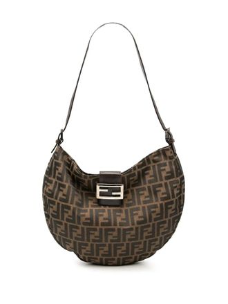 Fendi 20th Century Zucca Canvas Croissant Hobo shoulder bag - Marron