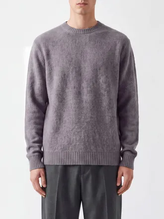 Avant Toi Pull &agrave; col rond en laine m&eacute;rinos et alpaga coupe slim