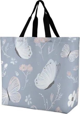 Generic Papillon Pastel Sac A Main Femmes Imperm&eacute;able Tote Bag D&eacute;contract&eacute; Sac Fourre-Tout Pour Voyage Quotidienne Plage