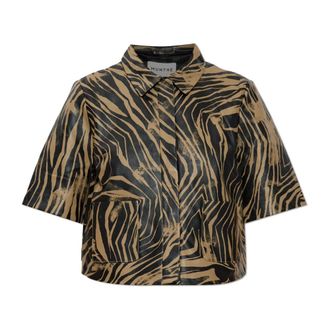 Munthe Lipper Lederhemd - - Blouses & Shirts - Damen - Mehrfarbig - XS