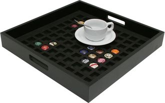 Deknudt Frames S65TZ2 Fun & Deco 40x40 Servierbrett schwarz für Champagner-Kapseln (81 St.) Holz Fun & Deco