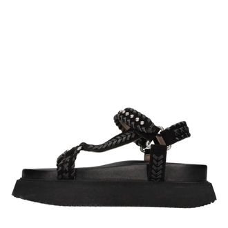 Coral Blue K224 Flache Sandalen - - Shoes - Damen - Schwarzk - 38 EU