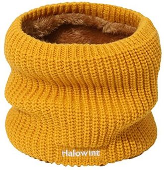 Generic &Eacute;charpe dhiver chaude en tricot pour femmes et hommes 2026, jaune, Taille unique