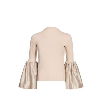 Marques Almeida Rippen -Top -Hülle mit Rüschen - Beige