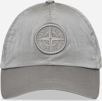 Stone Island Nylon Metal Baseball Cap Pearl Grey