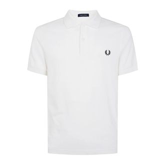 Fred Perry Piqu&eacute; Polohemd mit Doppelstreifen - - Tops - Herren - Wei&szlig; - XL