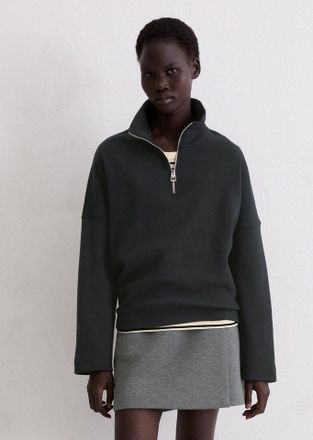 Marc O'Polo Sweatshirt Half-Zip, relaxed fit, aus weichem Organic Cotton