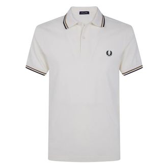 Fred Perry Polohemd mit Kontraststreifen - - Tops - Herren - Wei&szlig; - XL