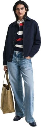 GANT Damen Lightweight Harrington Jacket Jacke, Evening Blue, XS