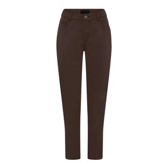 C.Ro Pantalon Suzanne Bourgogne avec D&eacute;tail de Fermeture &Eacute;clair - Femme - Pantalons - Brun - Taille: 42 FR