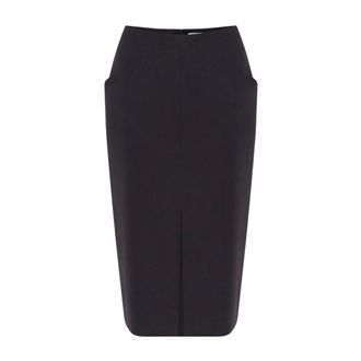 Balmain Femme, Jupes, Noir, Taille: 36 FR Jupe crayon pliss&eacute;e en laine