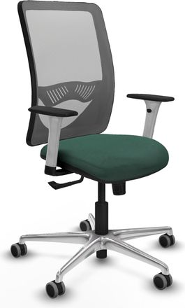 Piqueras y Crespo Gr&uuml;ner Schreibtisch Zulema mit wei&szlig;en und schwarzen Armlehnen, h&ouml;henverstellbare Lendenwirbelst&uuml;tze, ausgestattet mit 3 Positionen und Schneidschaum, 