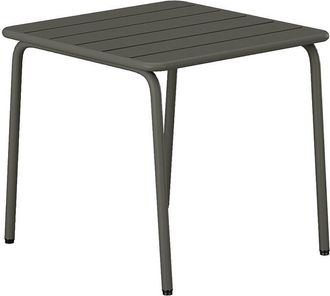 Vente-Unique Table dappoint de jardin en m&eacute;tal carr&eacute;e - Gris anthracite - MIRMANDE de MYLIA