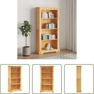 vidaXL vidaXL Biblioth&egrave;que rustique - Biblioth&egrave;que 4 niveaux Gamme Corona Pin mexicain 80x29x150 cm