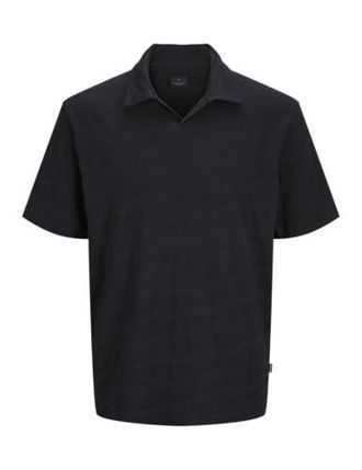 Jack & Jones Polo Jprblatate &agrave; col Fendu pour Homme, Black Beauty, XL