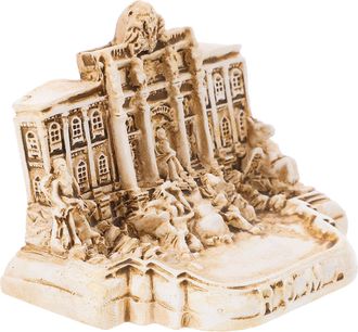 NUOBESTY OUNONA Resin Miniatur Trevi brunnen Kirche Modell Langlebige R&ouml;mische Architektur Figurine Dekoratives Souvenir f&uuml;r Zuhause und Reise Elegantes Design