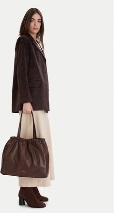 Tommy Hilfiger Handtasche Soft Leather Tote AW0AW18308 Dunkelrot