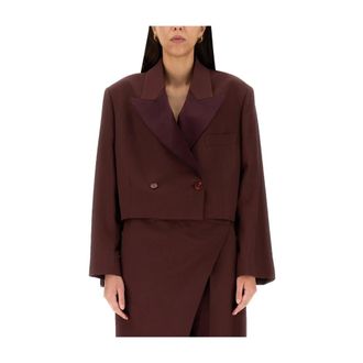 Acne Studios Femme, Vestes, Rouge, Taille: 38 FR Peaked Lapels Button Clos