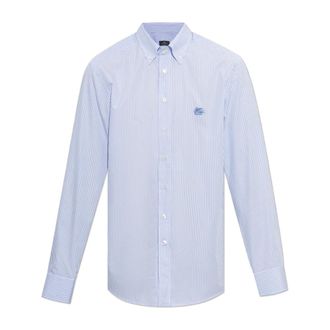 Etro Homme, Chemises, Bleu, Taille: L Chemise Boutonn&eacute;e &agrave; Rayures