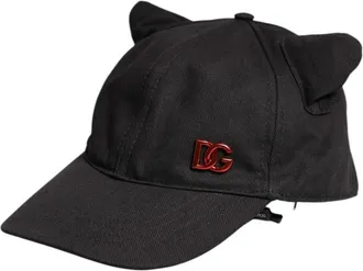 Dolce & Gabbana Homme, Accessoires, Noir, Taille: ONE Size Casquette de baseball avec logo en coton