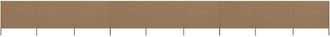 vidaXL 9-teiliges Windschutzgewebe 1200 x 160 cm Taupe Vidaxl