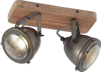 Lindby Lindby - Spot à intensité variable Farovi en bois pour salon & salle à manger