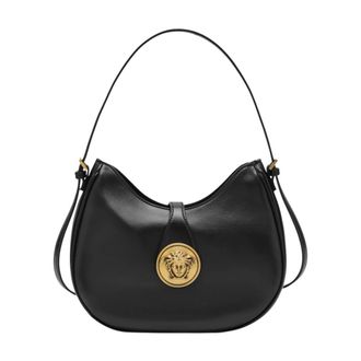 Versace Embl&egrave;me Nappa Hobo Bag - - Bags - Damen - Schwarzk - ONE SIZE