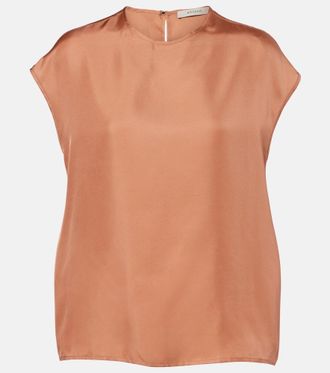 Asceno Top Dasha aus Seiden-Twill