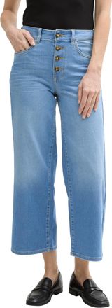 Tom Tailor Damen 1046584 Culotte Jeans, 10112-Clean Light Stone Blue Denim, 27W / 28L