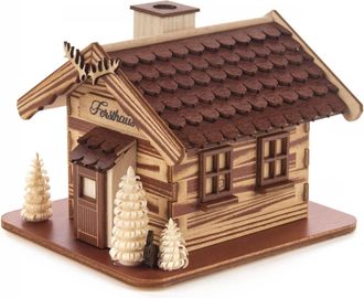 Rudolphs Schatzkiste R&auml;ucherhaus Forsthaus HxBxT 11,5x10x13cm NEU R&auml;ucherh&uuml;tte Rauchhaus